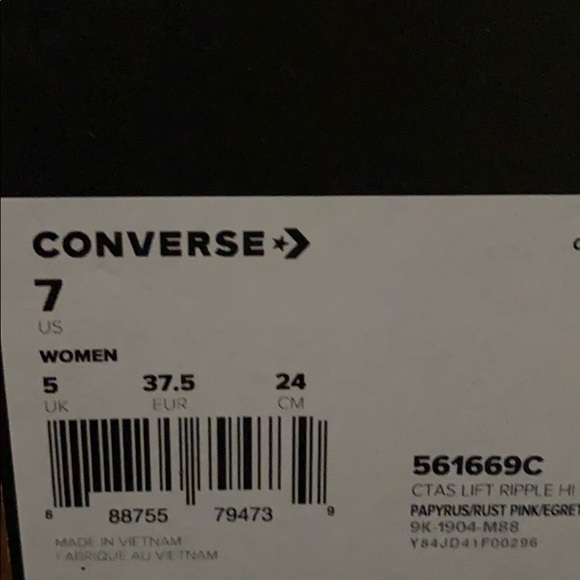 Converse | Shoes | Converse Ctas Lift Ripple High Top Canvas Papyrusw ...